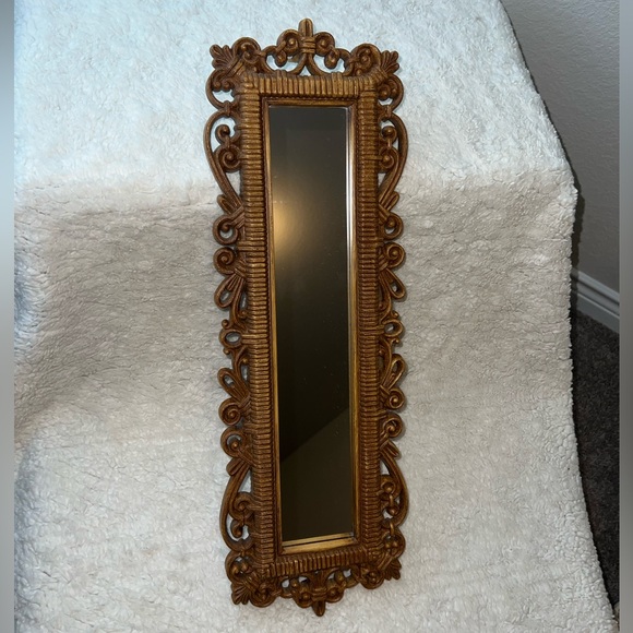 Homco | Wall Decor | Vintage Brown Faux Wicker Mirror 978 Dart Home ...
